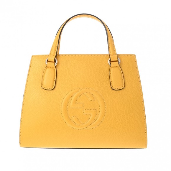 Gucci | Bags | Gucci 2way Soho Yellow Handbag Calf | Poshmark
